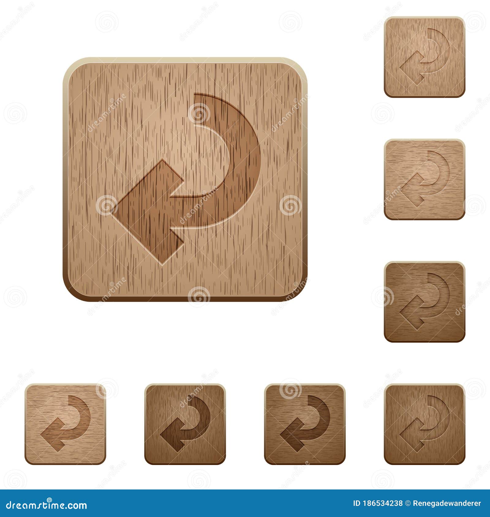 Return Arrow Wooden Buttons Stock Vector - Illustration of recurrent ...