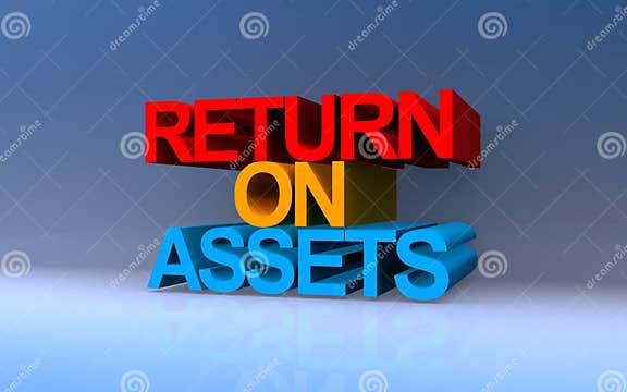 Return on assets on blue stock illustration. Illustration of return ...