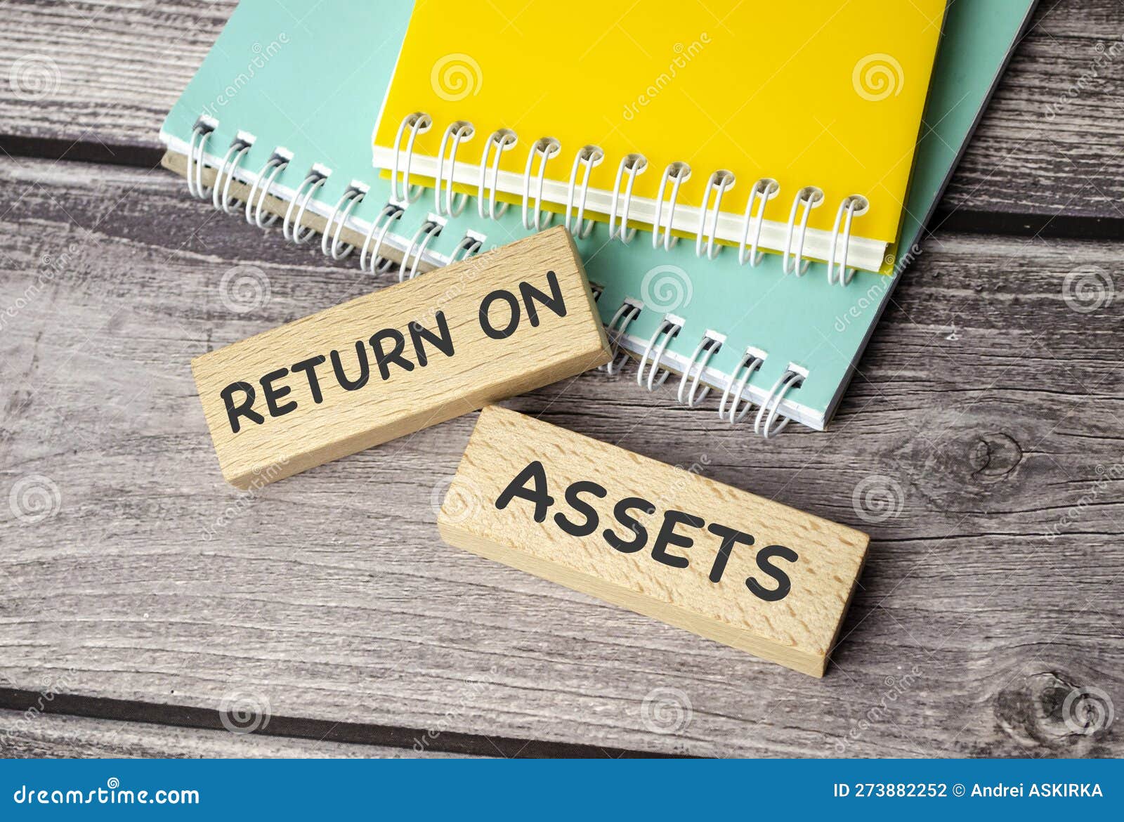 Return on Assets Symbol. Concept Words Return on Assets on Wooden ...