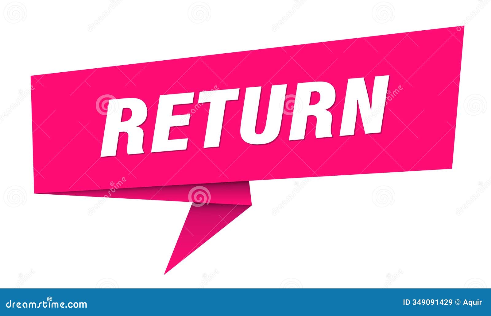 Return Banner. Return Speech Bubble, Label, Sticker, Sign Template ...