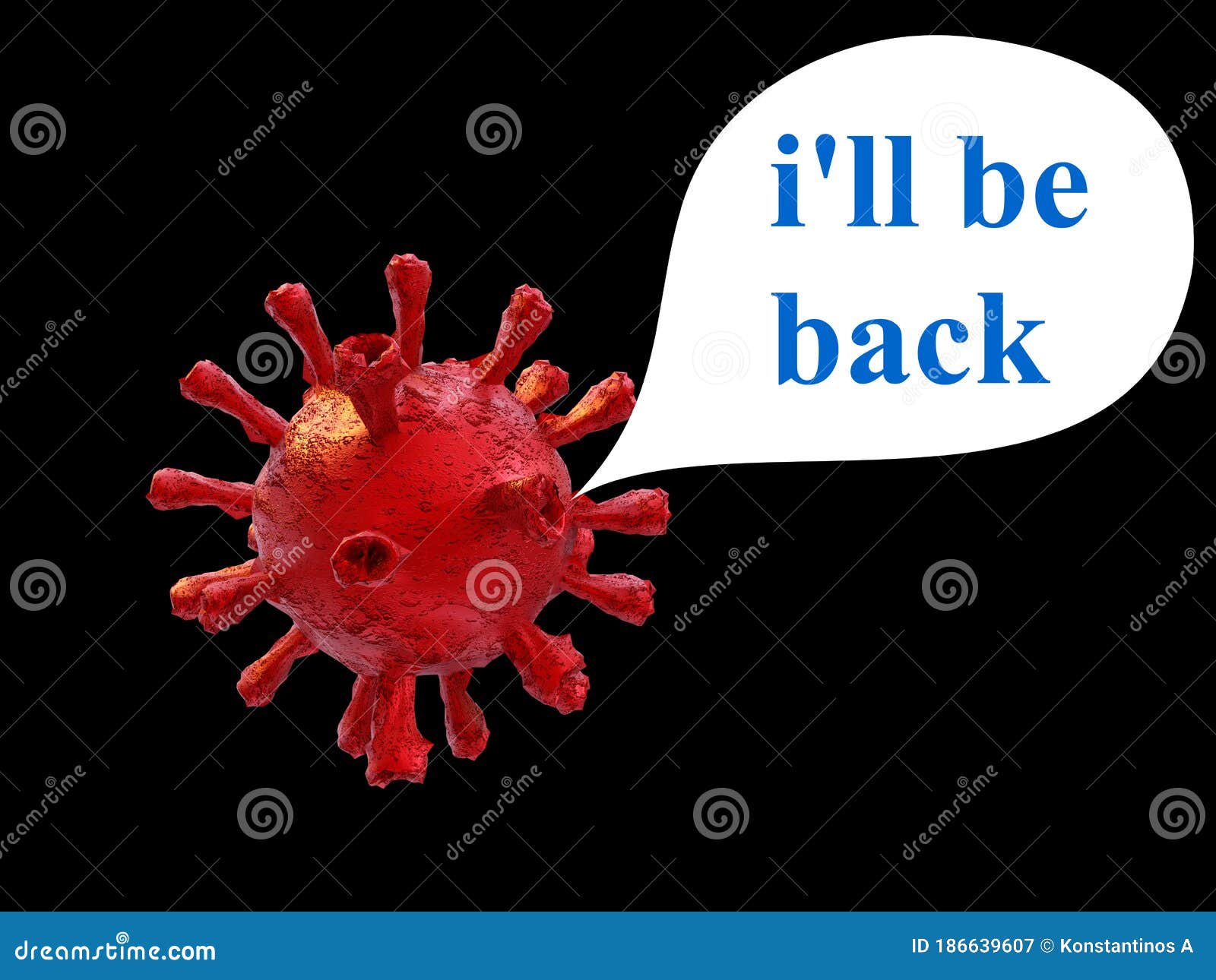 Return Be Back Second Phase Covid-19 Coronavirus Pademic-3d Rendering ...
