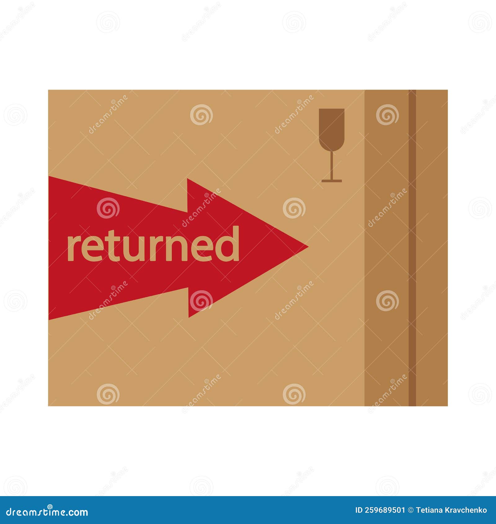 Return Box in Flat Style. Deliver Goods. Vector Illustration. Stock ...