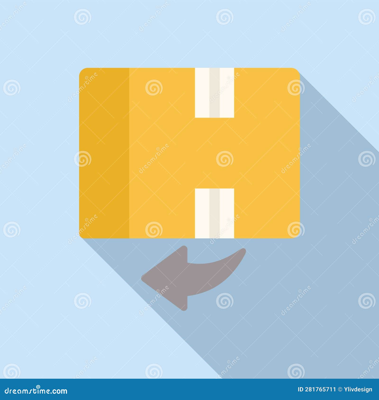Return Box Icon Flat Vector. Cargo Money Stock Vector - Illustration of ...