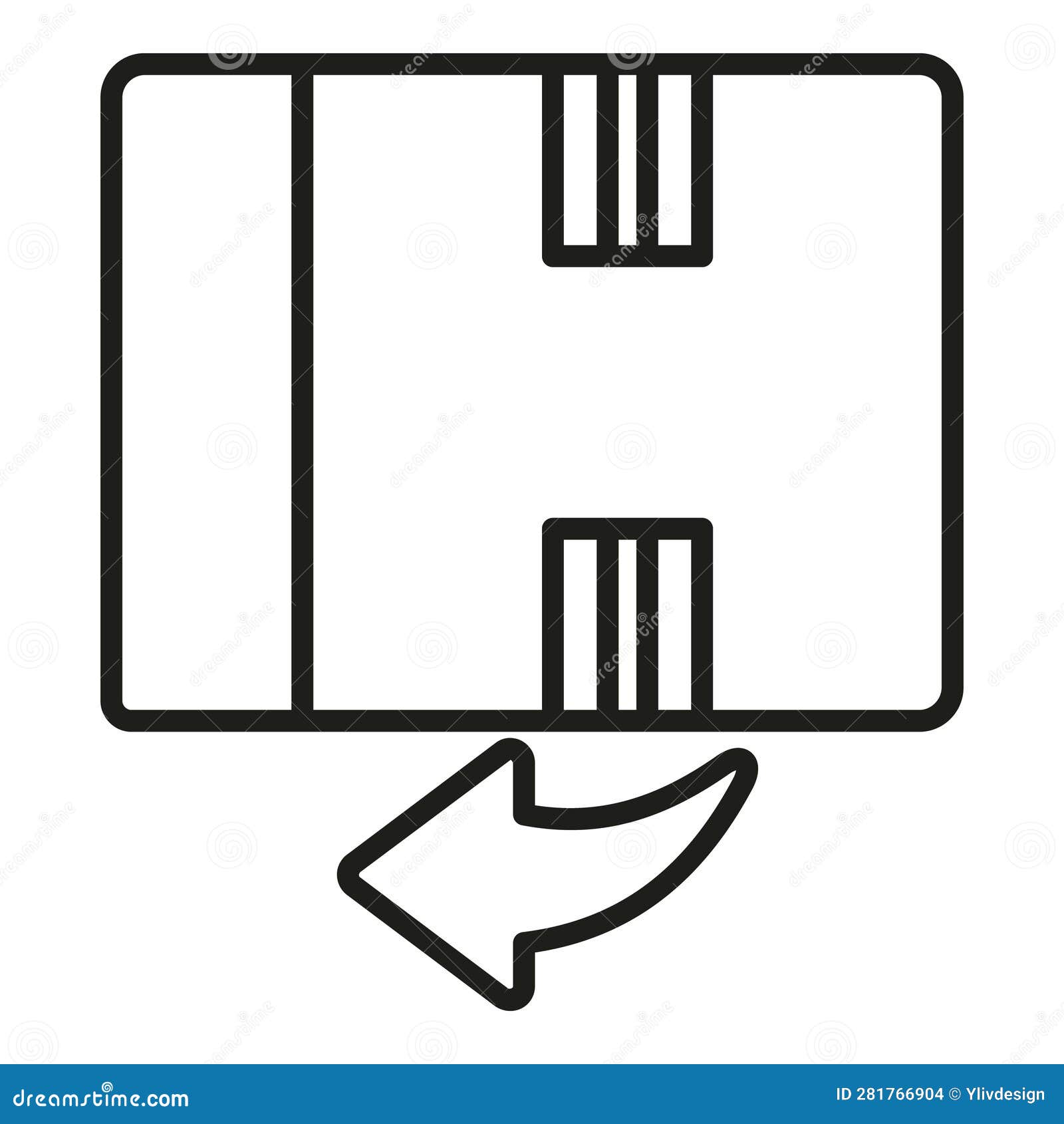 Return Box Icon Outline Vector. Cargo Money Stock Vector - Illustration ...