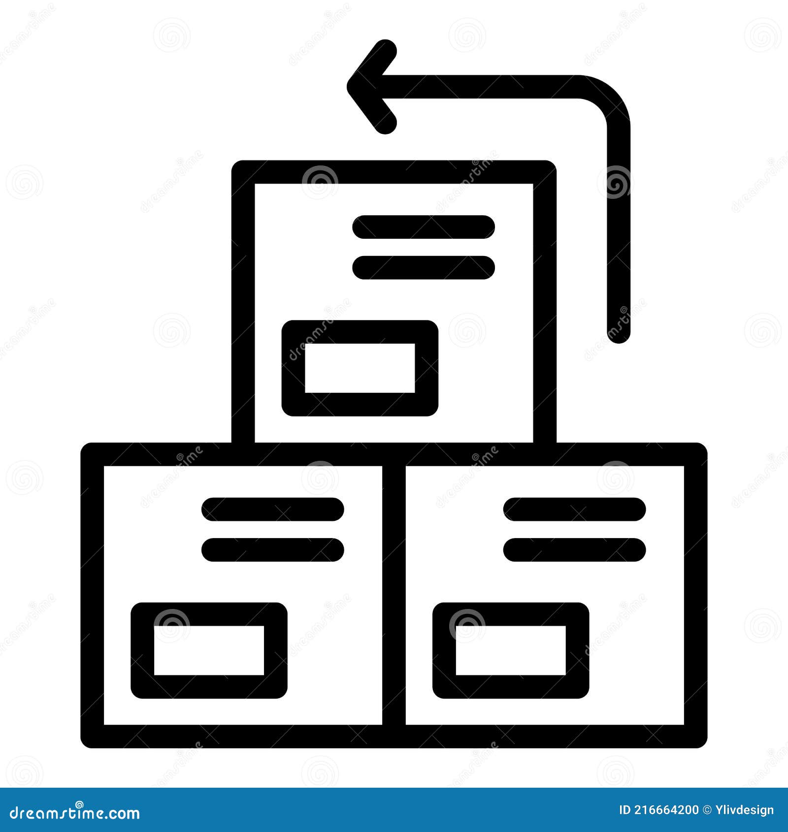 Return Boxes Icon, Outline Style Stock Vector - Illustration of icon ...