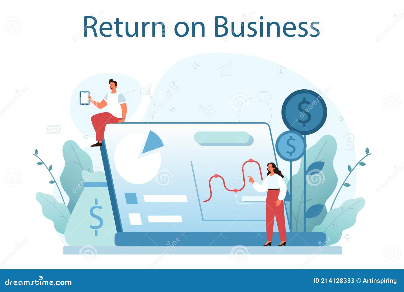 Return on Business Concept. Profitability of a Business Project Stock ...