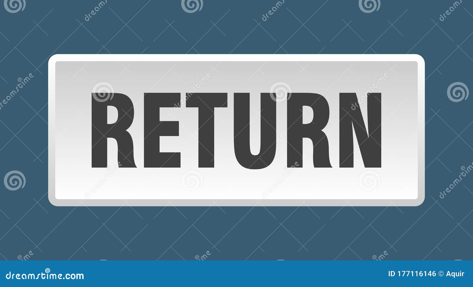 Return Button. Return Square Isolated Push Button Stock Vector ...
