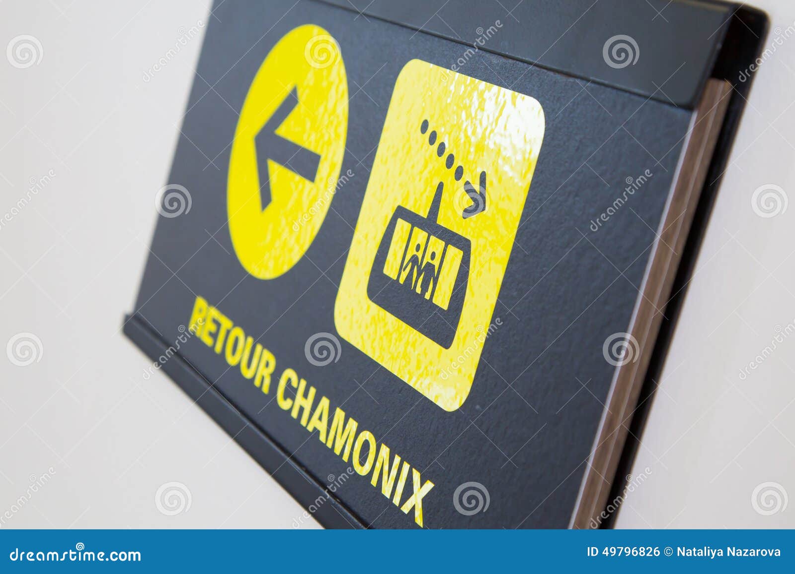 Return chamonix sign stock photo. Image of destination - 49796826