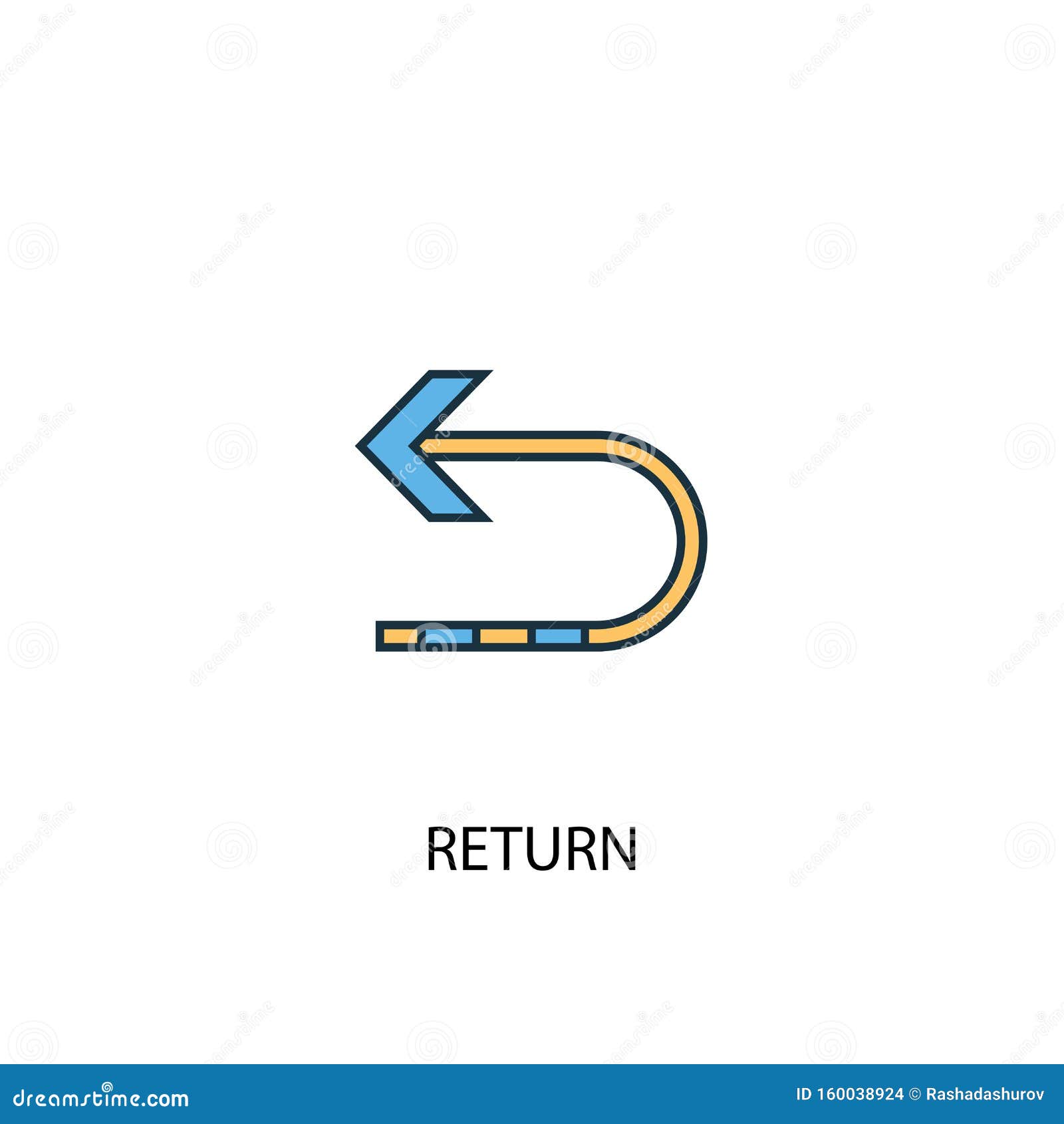 Return Concept 2 Colored Line Icon Stock Vector - Illustration of ...