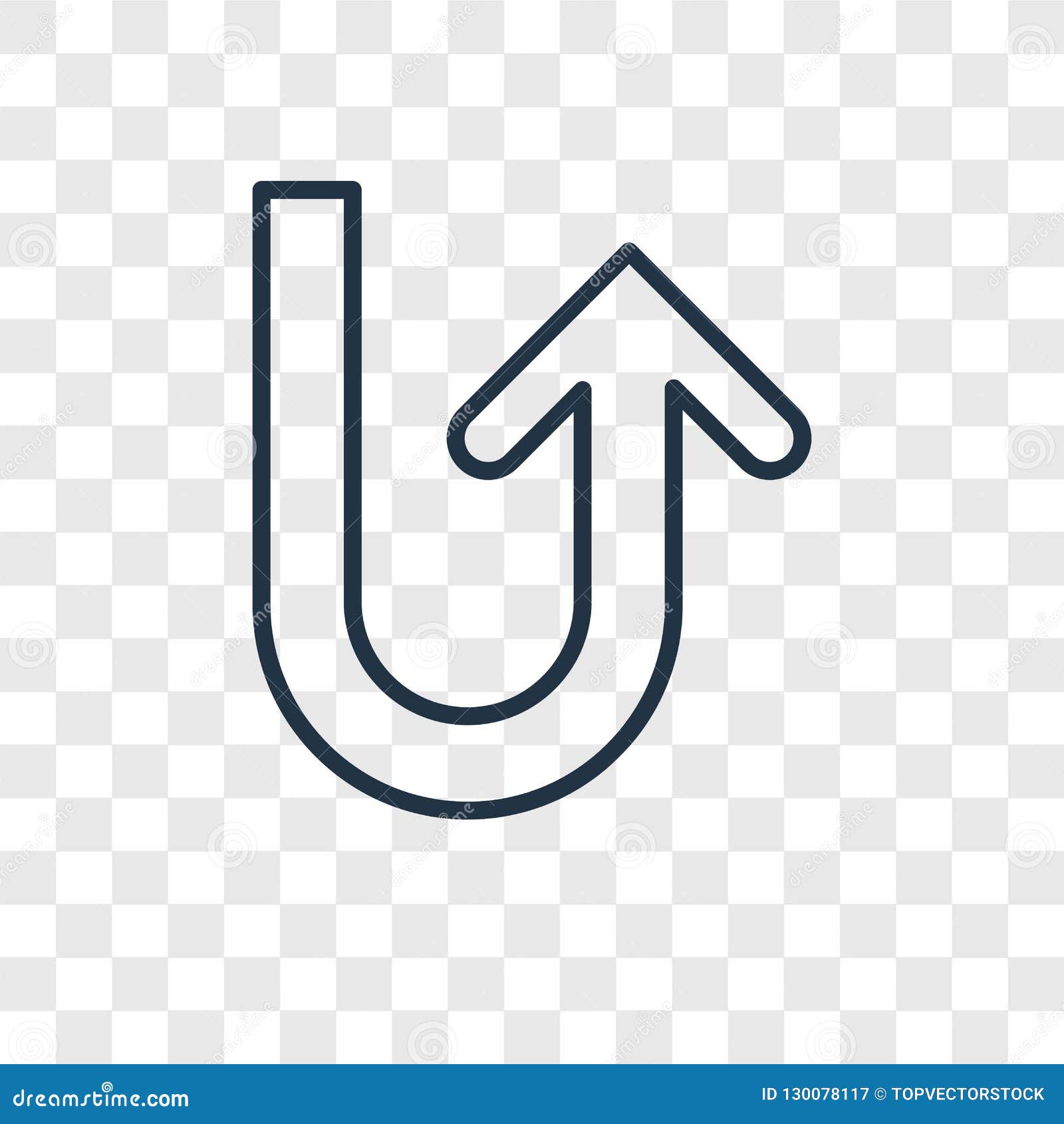 Return Concept Vector Linear Icon Isolated on Transparent Background ...