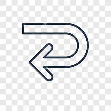 Return Concept Vector Linear Icon Isolated on Transparent Background ...