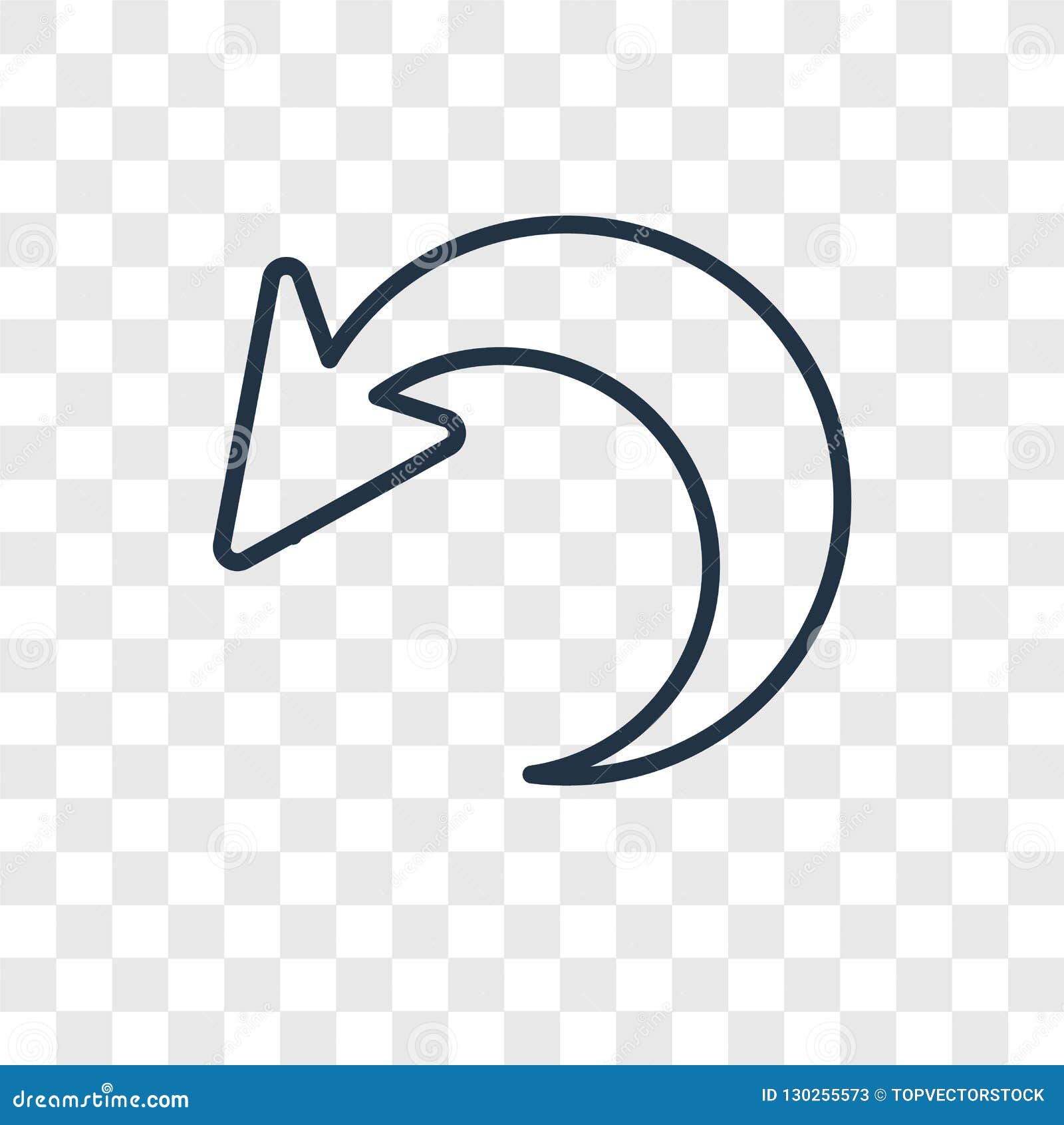 Return Concept Vector Linear Icon Isolated on Transparent Background ...