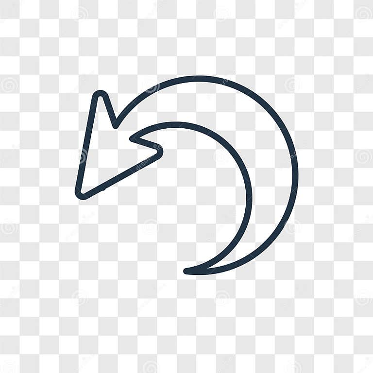 Return Concept Vector Linear Icon Isolated on Transparent Background ...