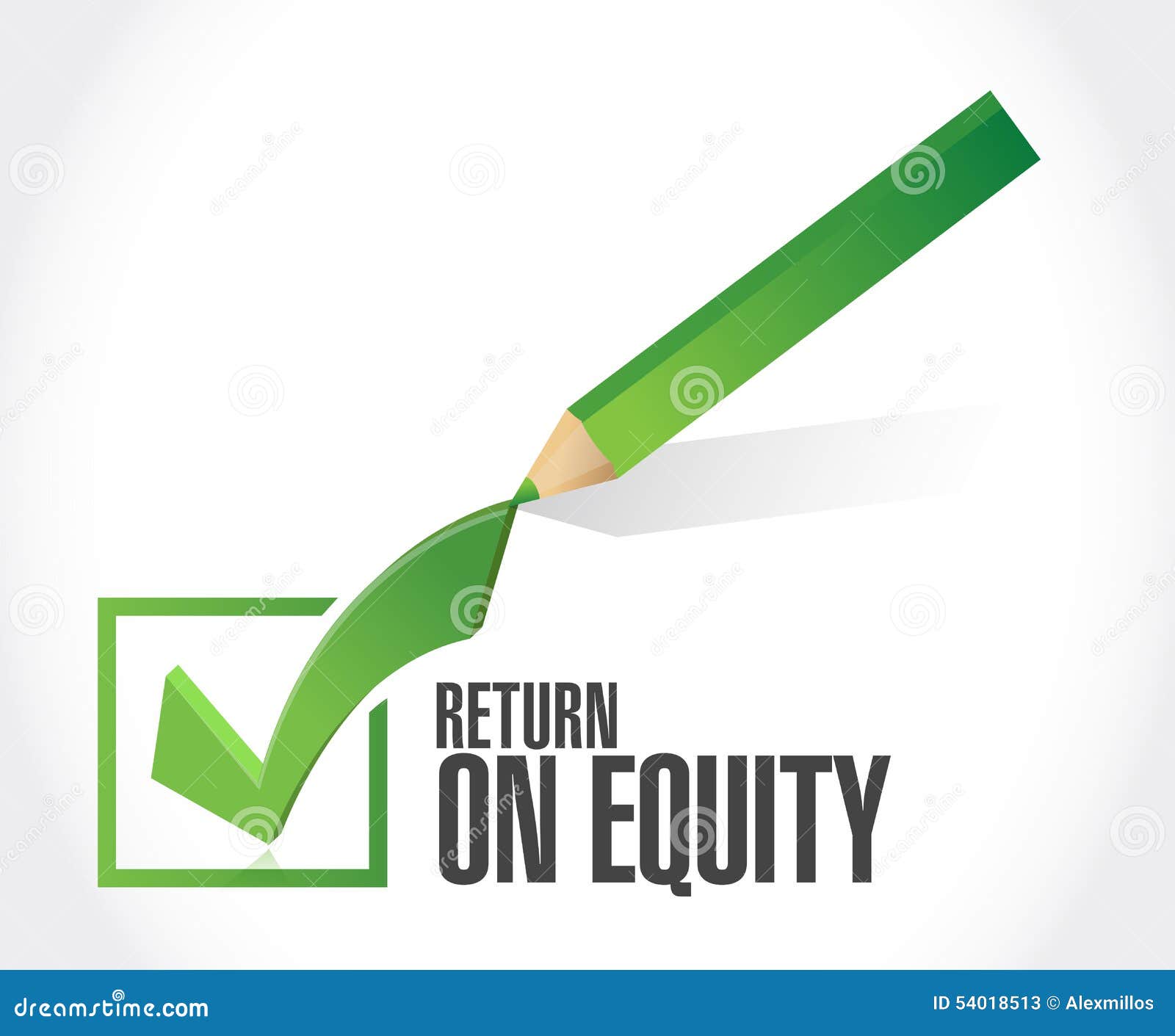 Return on Equity Check Mark Sign Concept Stock Illustration ...