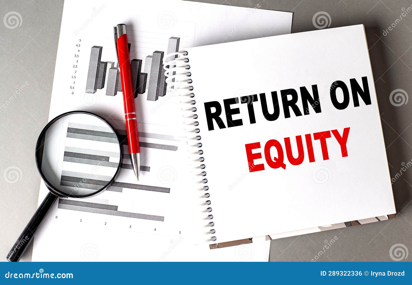 RETURN on EQUITY Text Written on Notebook with Chart Stock Photo ...