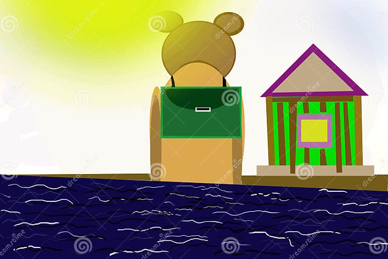 The return home. stock illustration. Illustration of pupil - 70310801