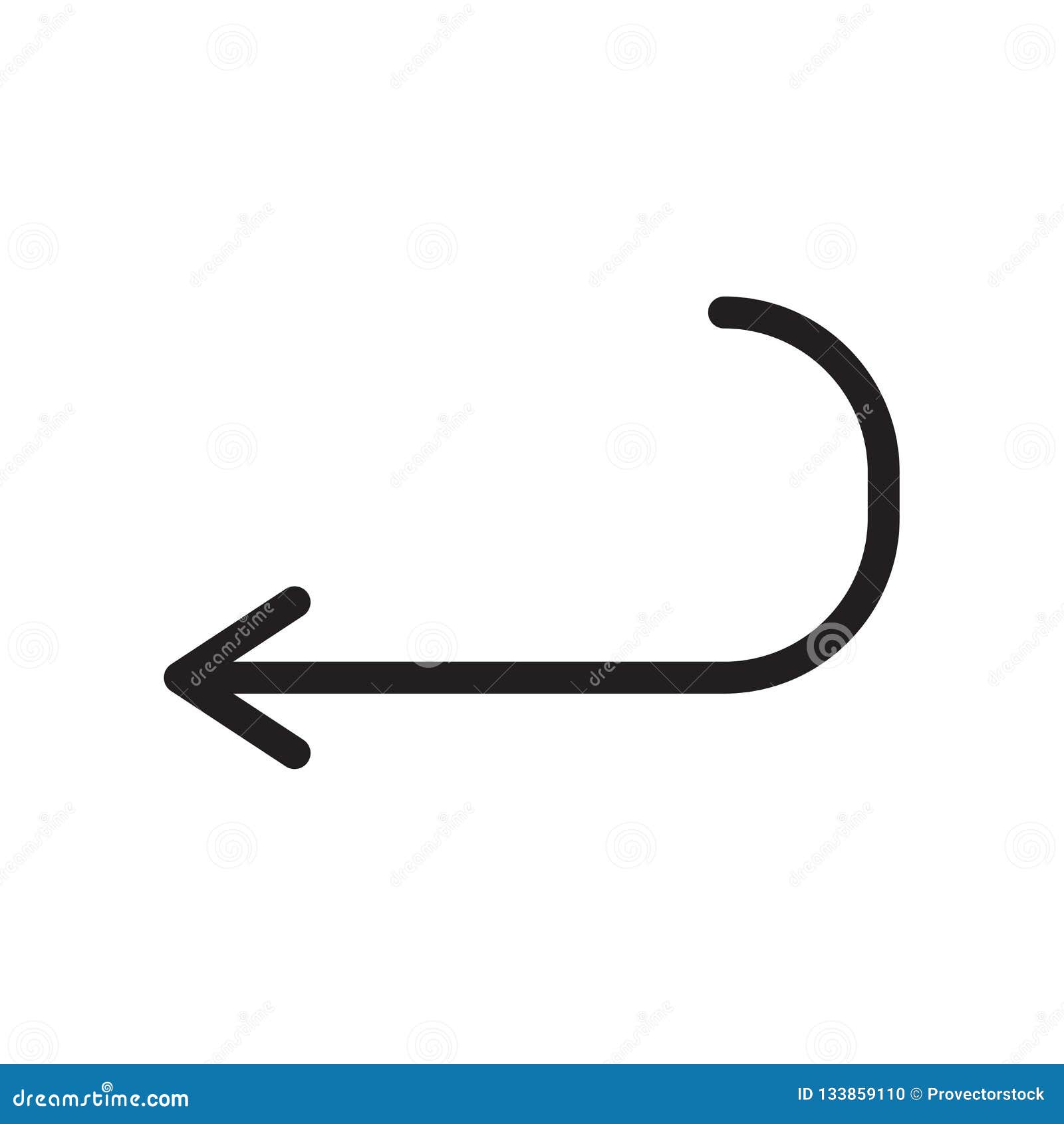 Return Icon Isolated on White Background Stock Vector - Illustration of ...