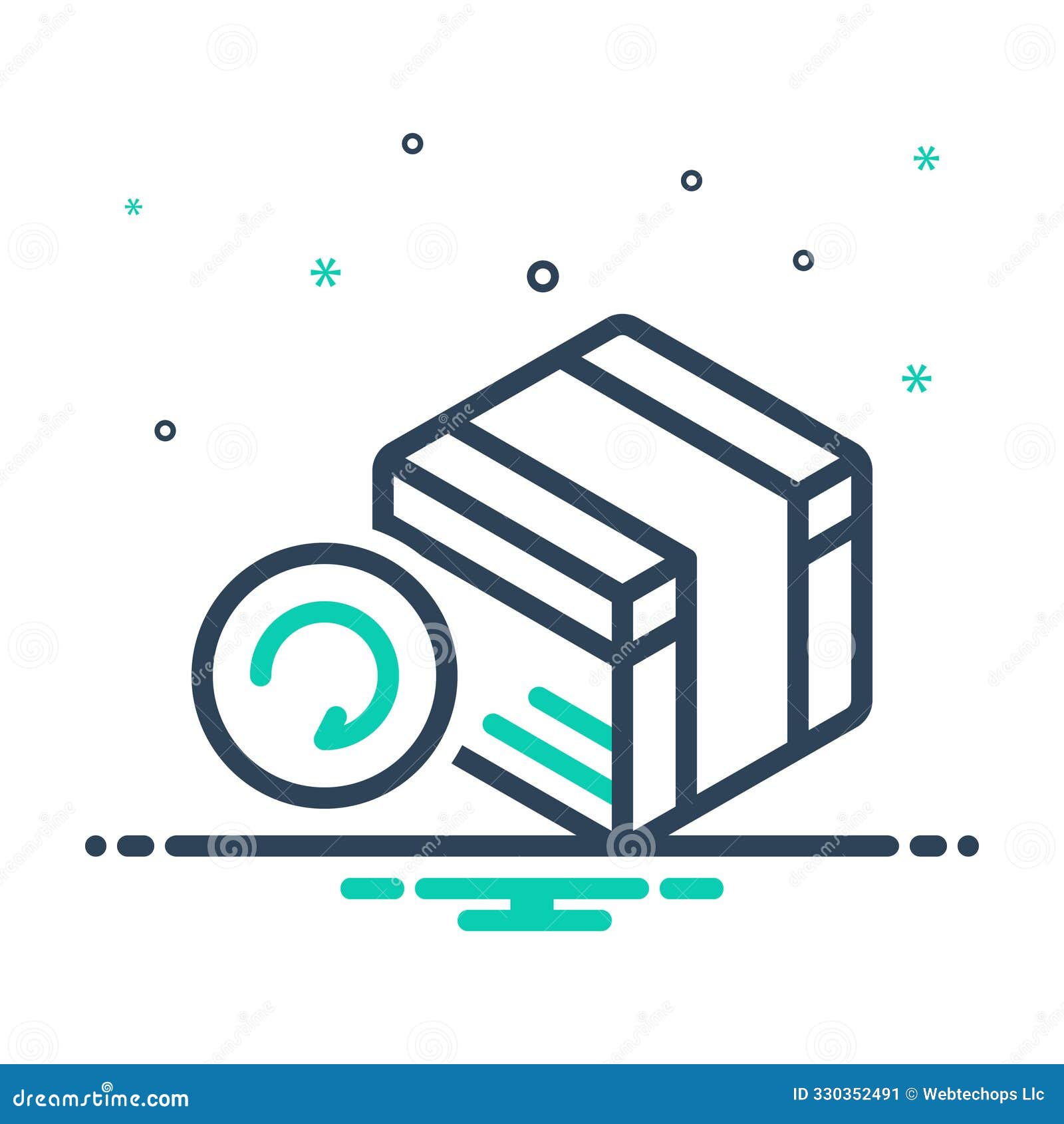 Mix Icon for Return, Order and Box Stock Illustration - Illustration of ...