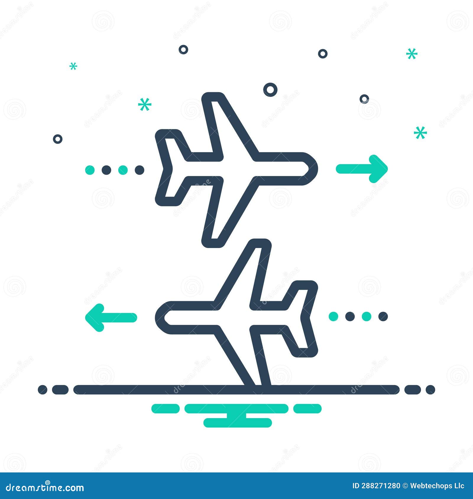 Mix Icon for Return, Arrival and Departure Stock Vector - Illustration ...