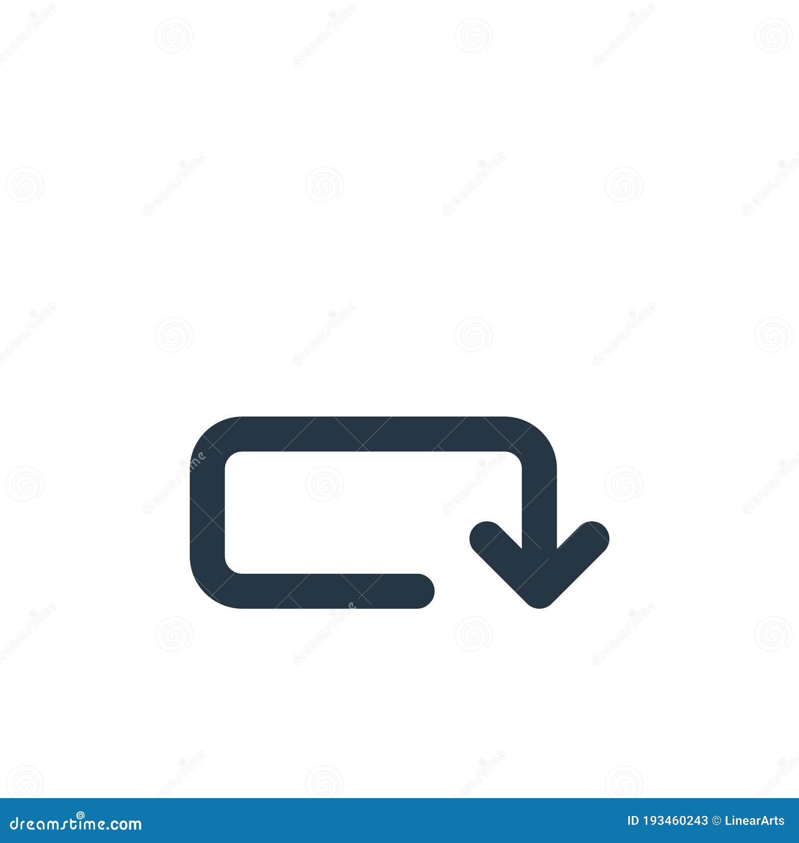 Return Icon Vector from Arrows Concept. Thin Line Illustration of ...