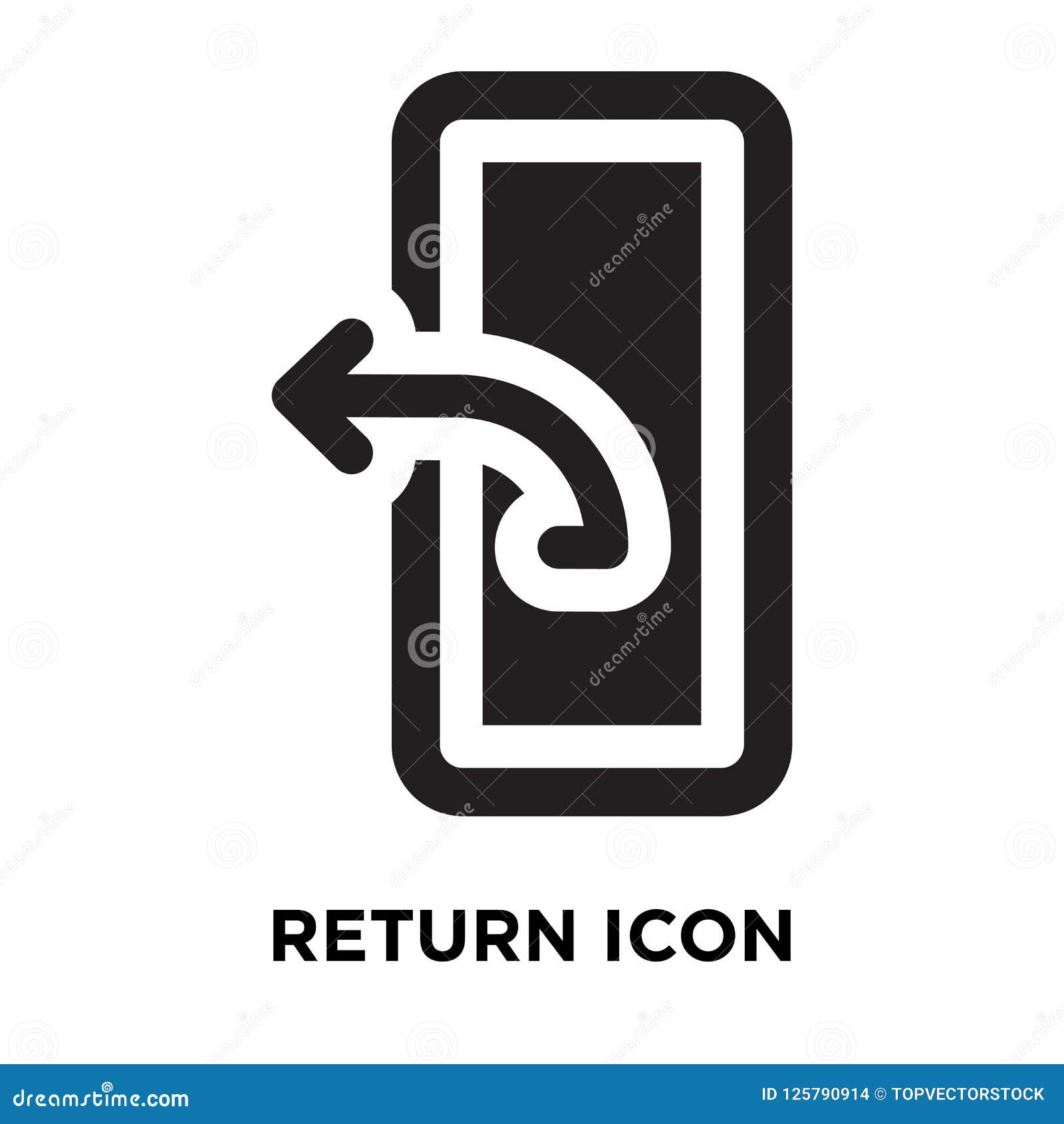 Return Icon Vector Isolated On White Background, Logo Concept Of Stock ...