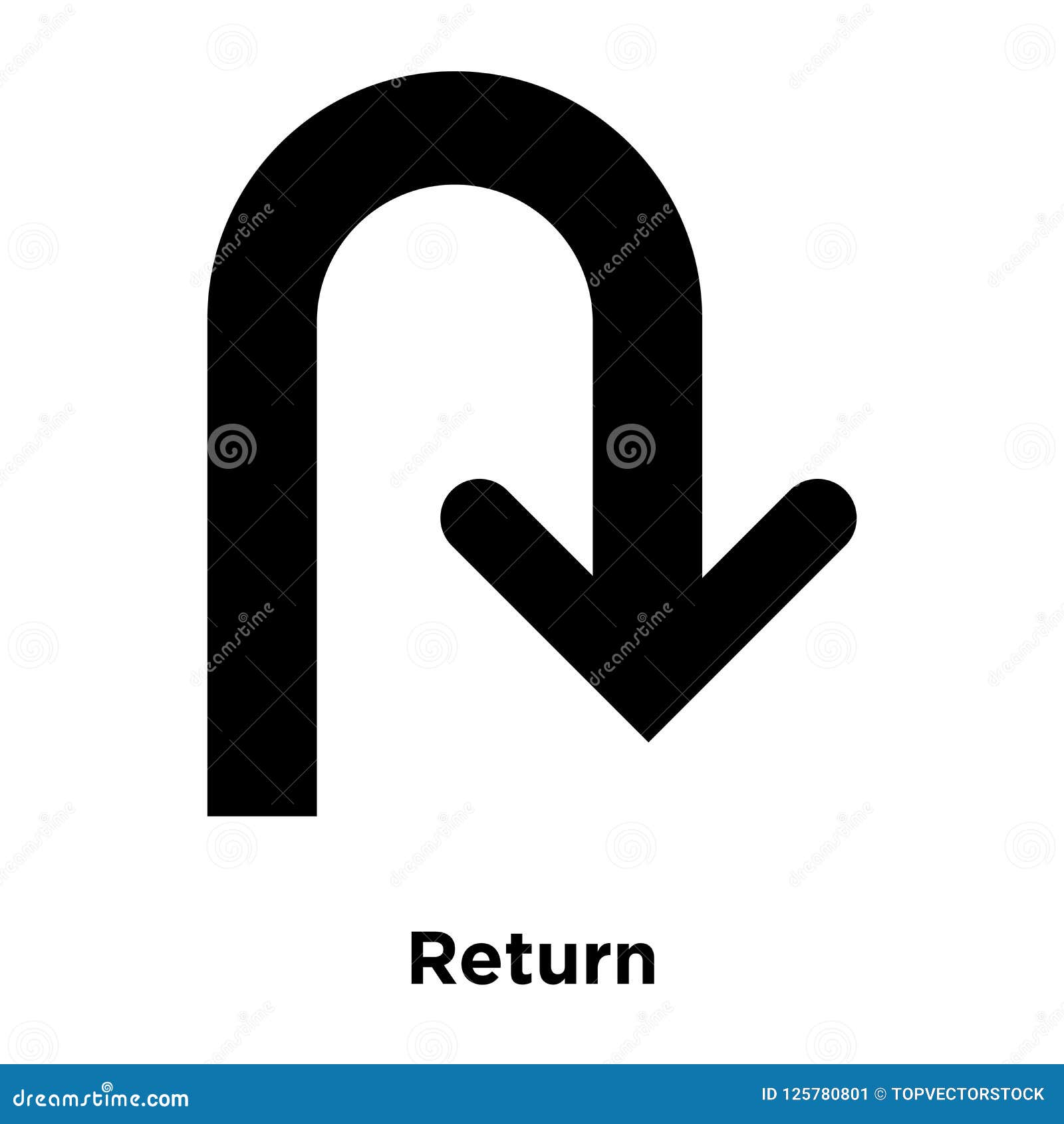 Return Icon Vector Isolated On White Background, Logo Concept Of Stock ...