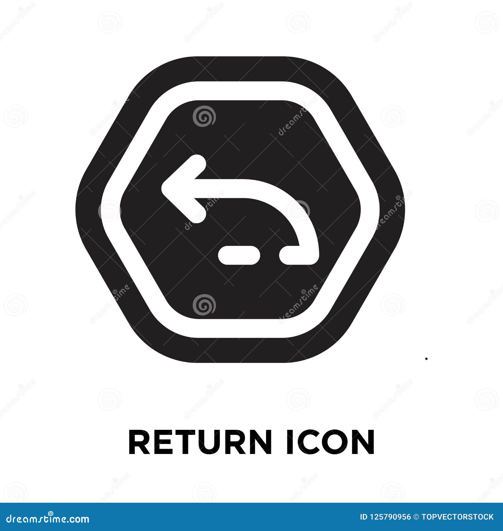 Return Icon Vector Isolated on White Background, Logo Concept of Stock ...