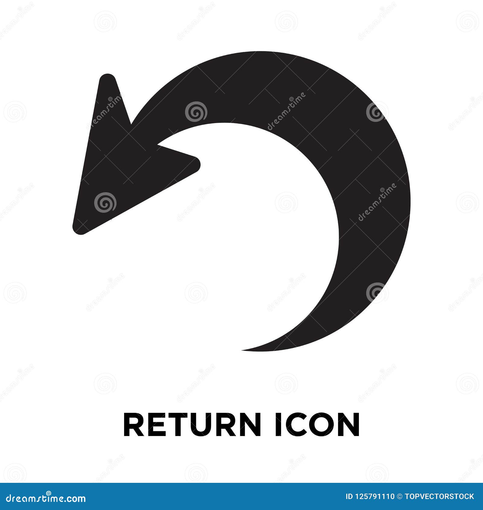 Return Icon Vector Isolated on White Background, Logo Concept of Stock ...