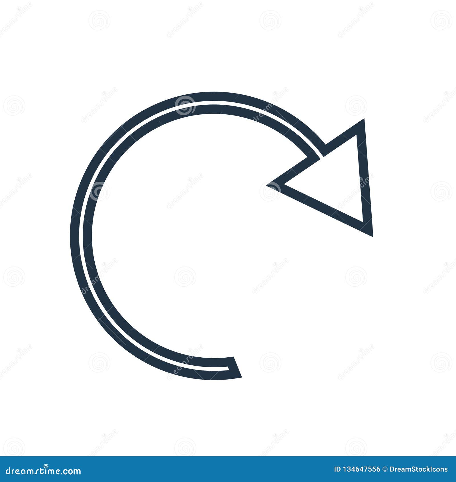 Return Icon Vector Isolated on White Background, Return Sign Stock ...