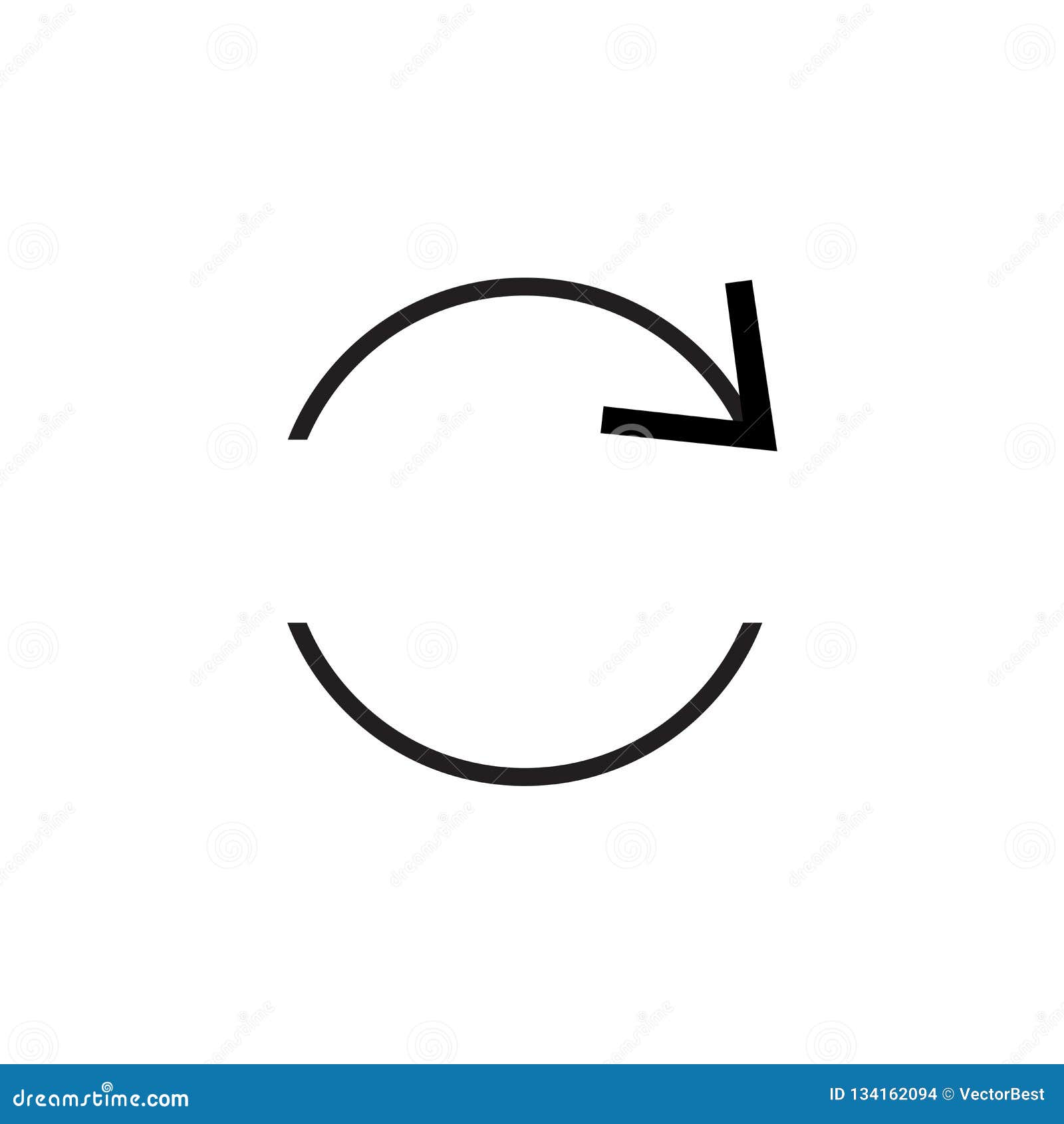 Return Icon Vector Sign and Symbol Isolated on White Background, Return ...