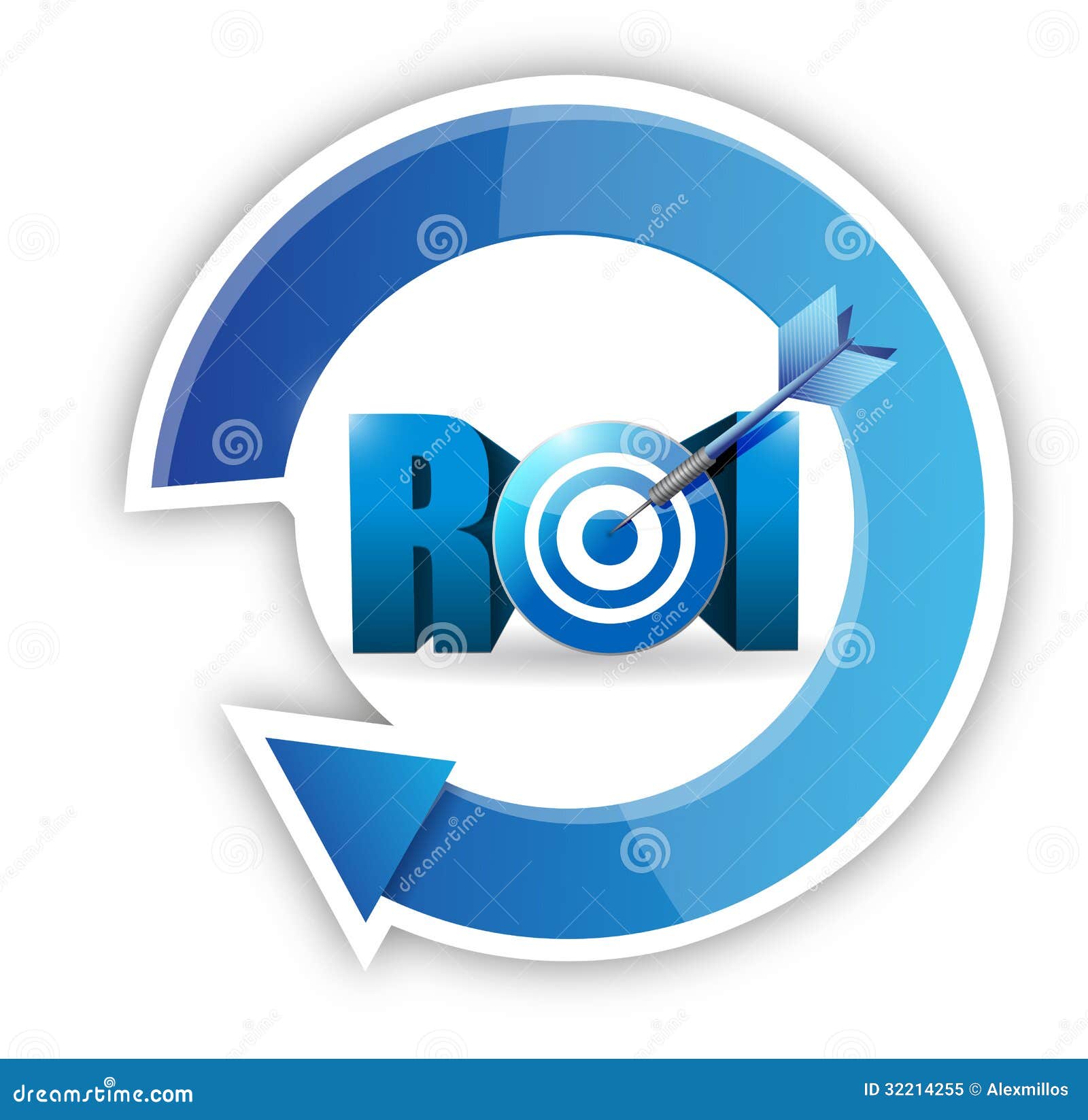 Return on Investment Business Concept. Target Stock Illustration ...