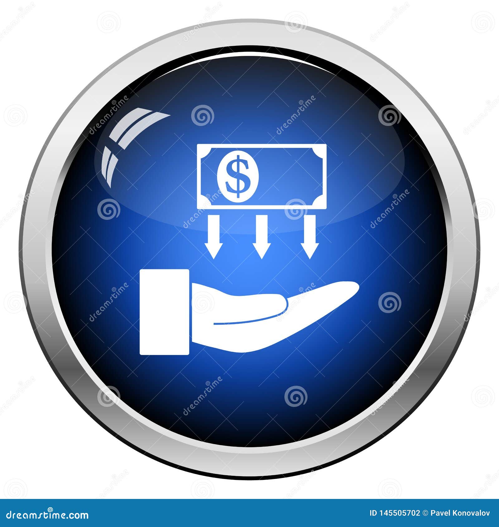 Return Investment Icon stock vector. Illustration of hand - 145505702