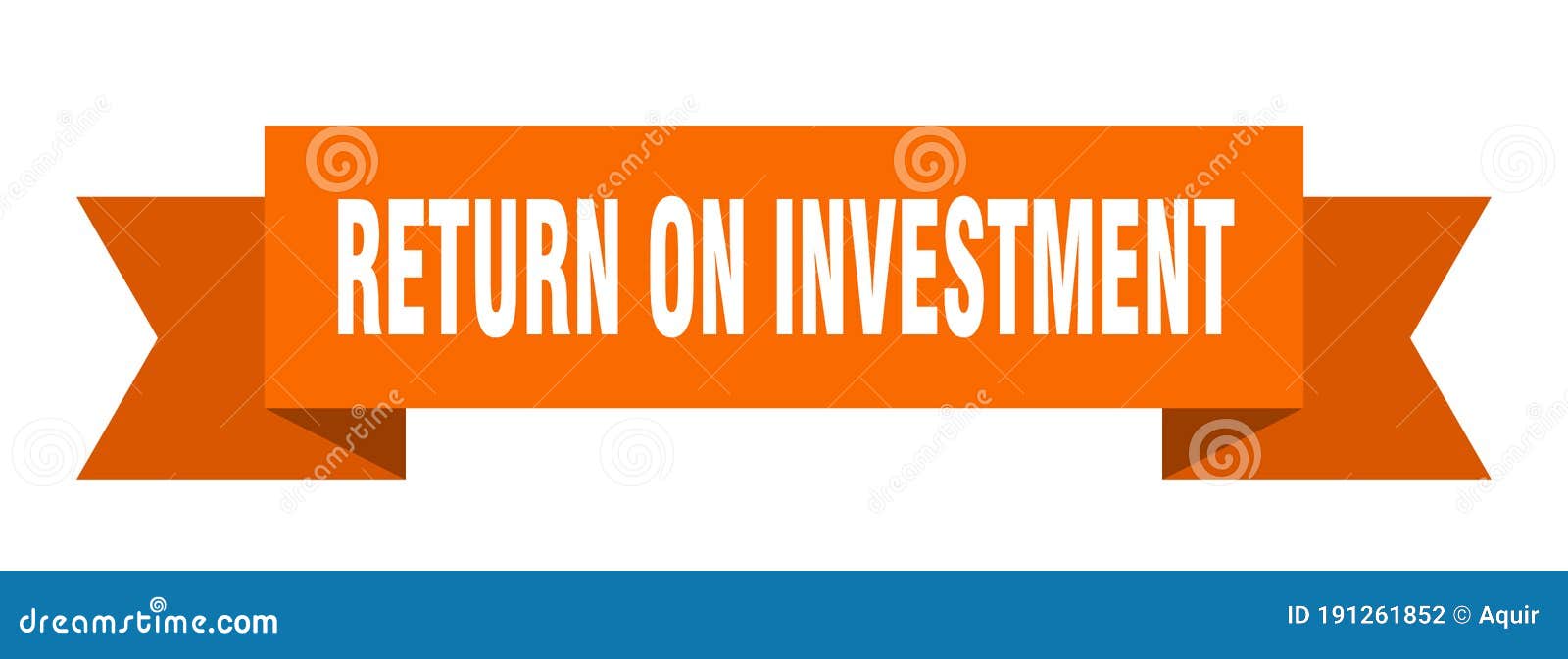 Return on Investment Ribbon. Stock Vector - Illustration of vector ...