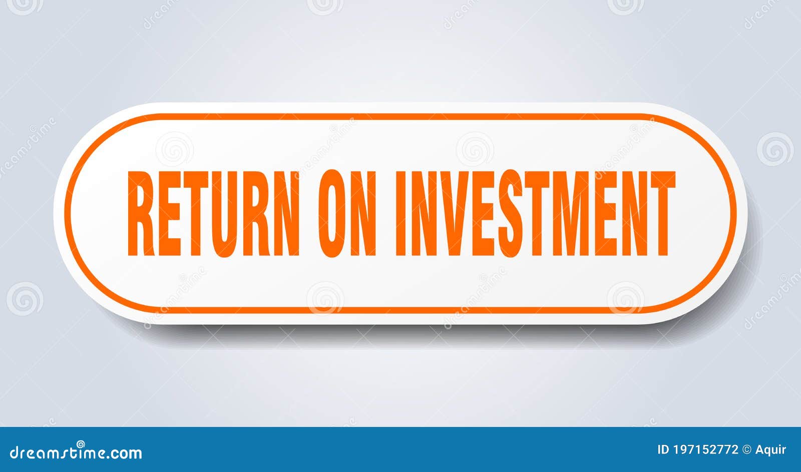 Return on Investment Sticker. Stock Vector - Illustration of peeler ...