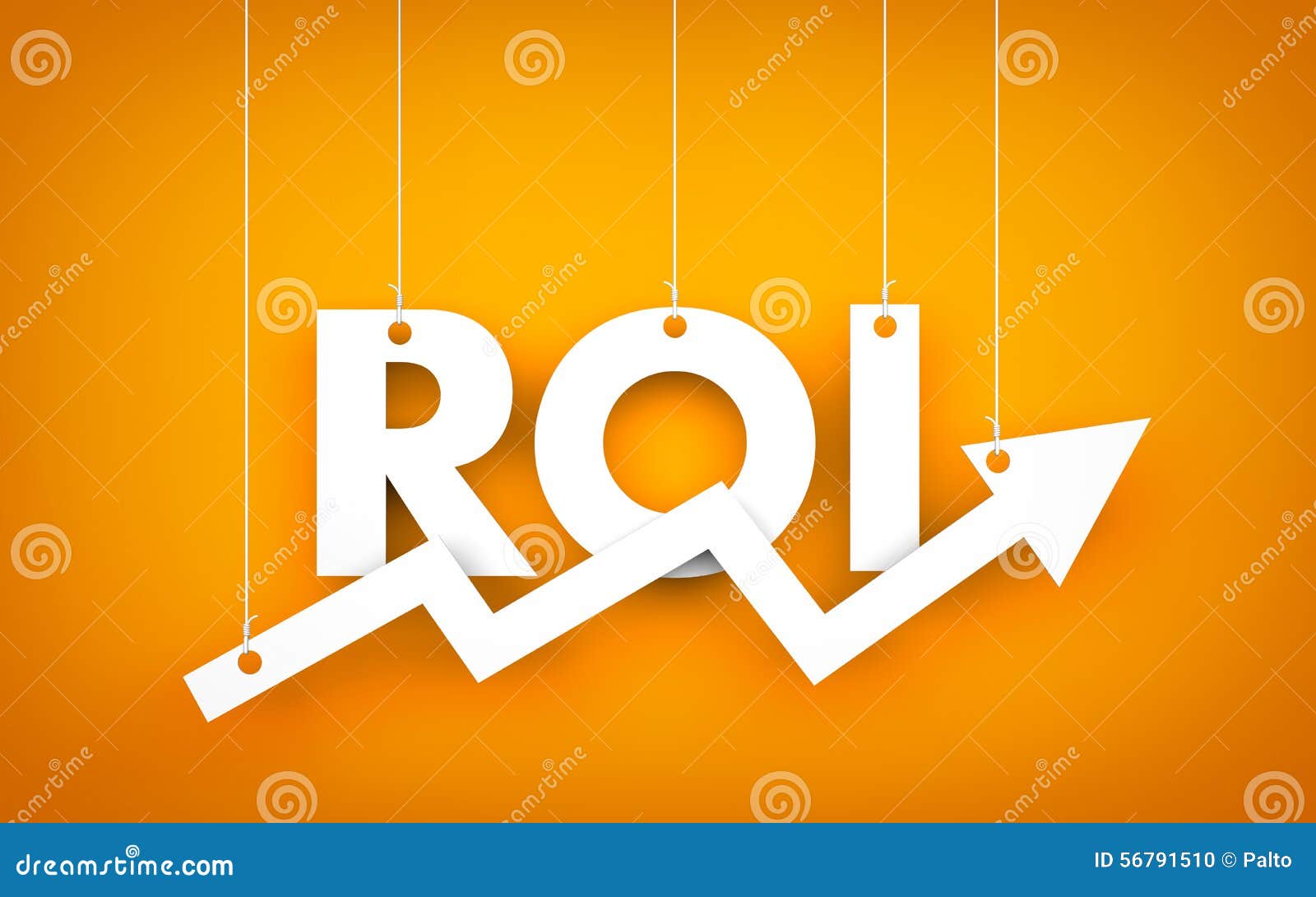 Return on investment stock illustration. Illustration of concept - 56791510