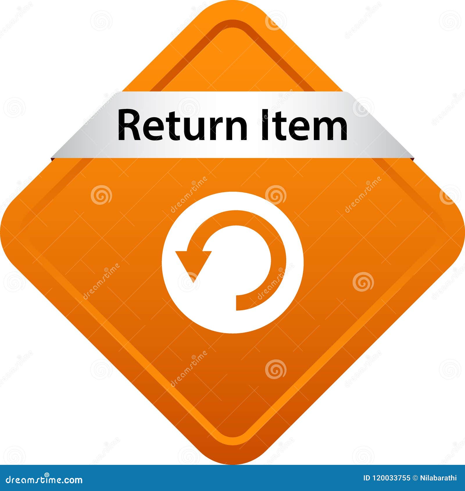 Return item icon button stock illustration. Illustration of booking ...