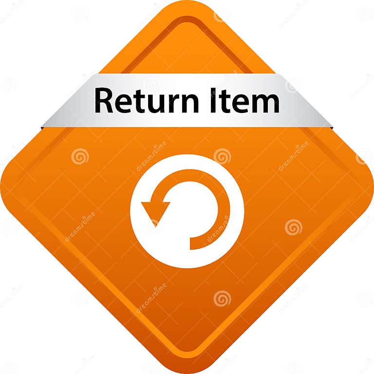 Return item icon button stock illustration. Illustration of booking ...