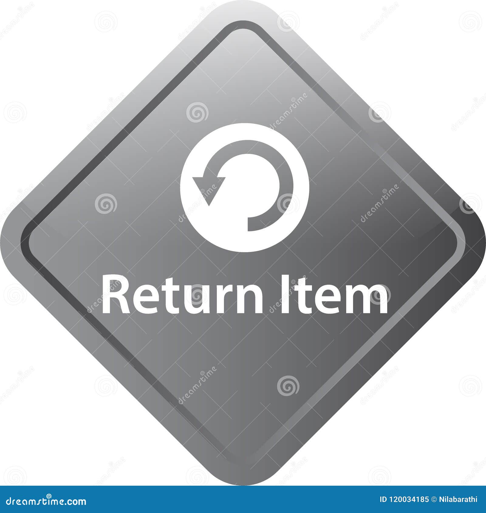 Return item icon button stock illustration. Illustration of business ...