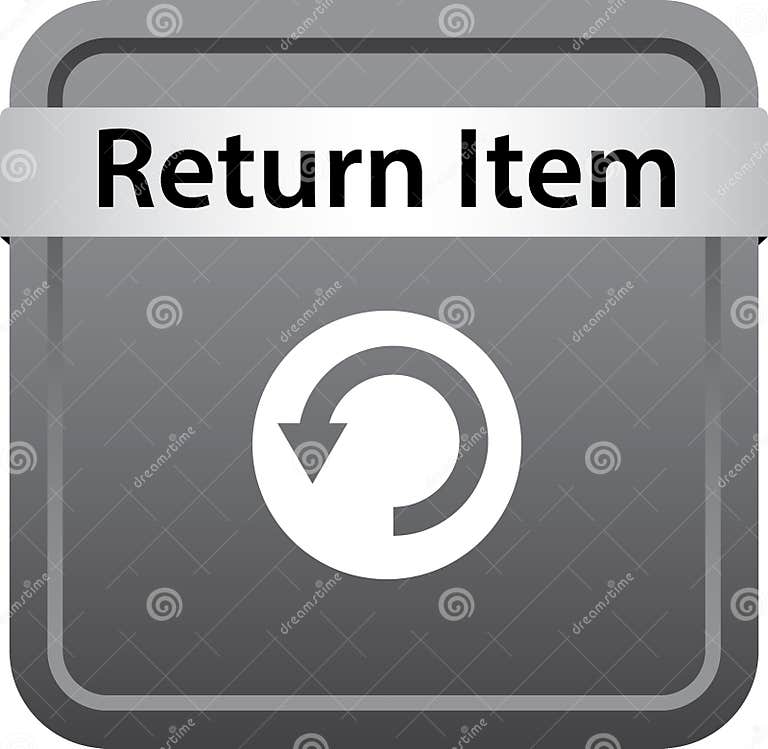 Return item icon button stock illustration. Illustration of background ...