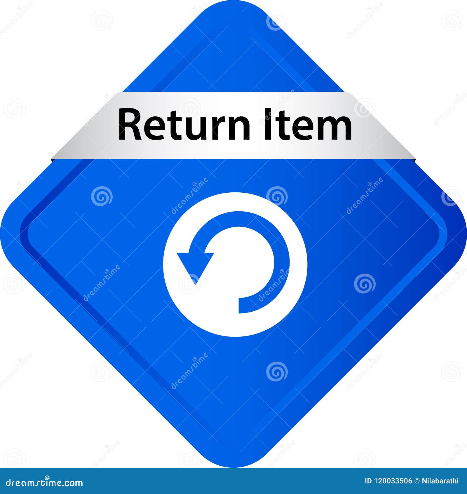 Return item icon button stock illustration. Illustration of color ...
