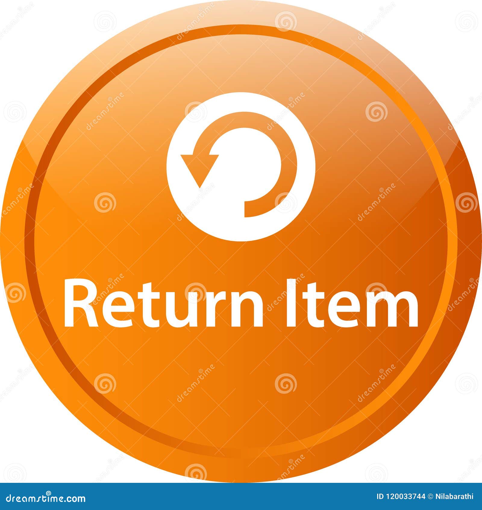 Return item icon button stock illustration. Illustration of detail ...