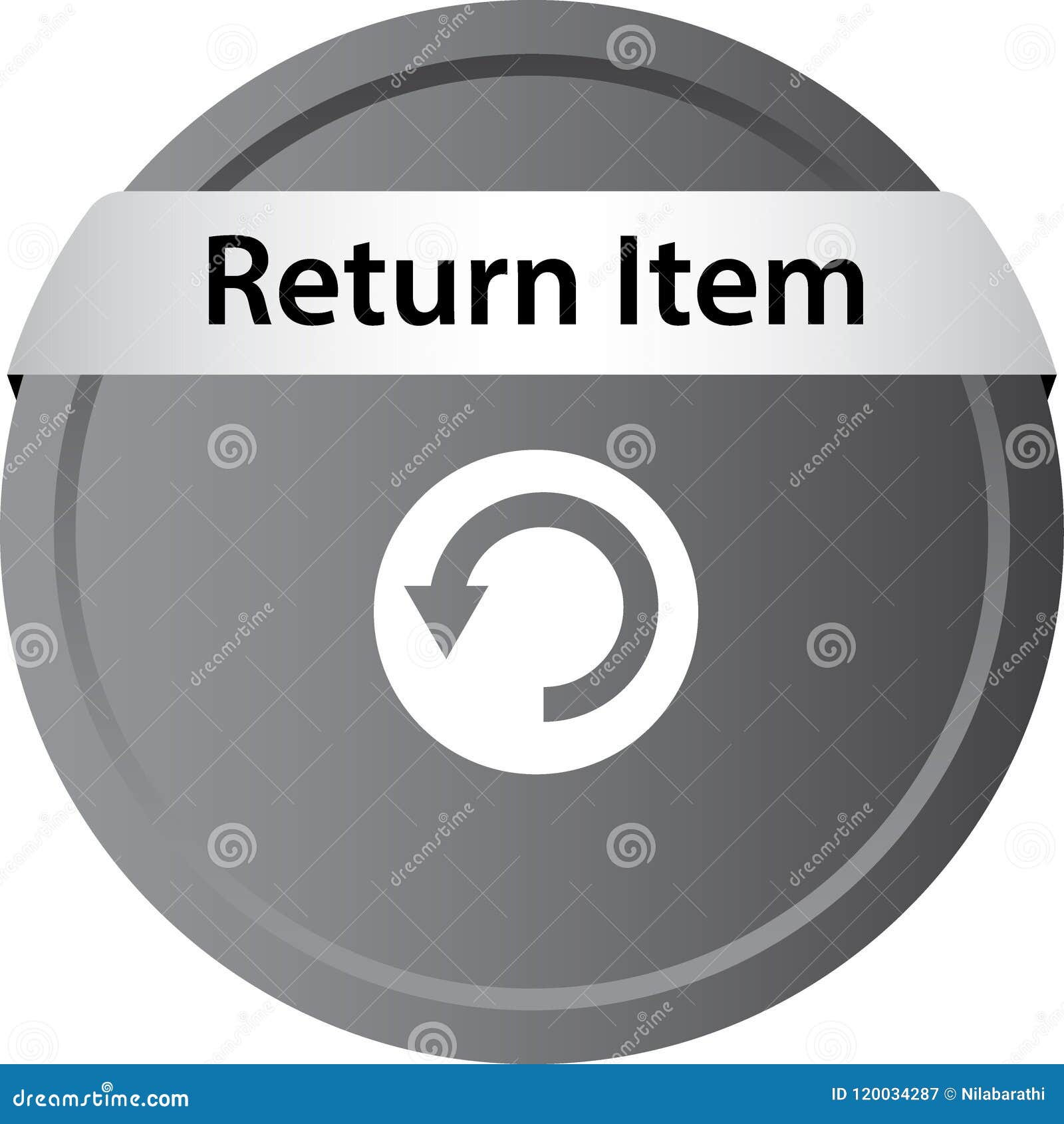 Return item icon button stock illustration. Illustration of isolated ...