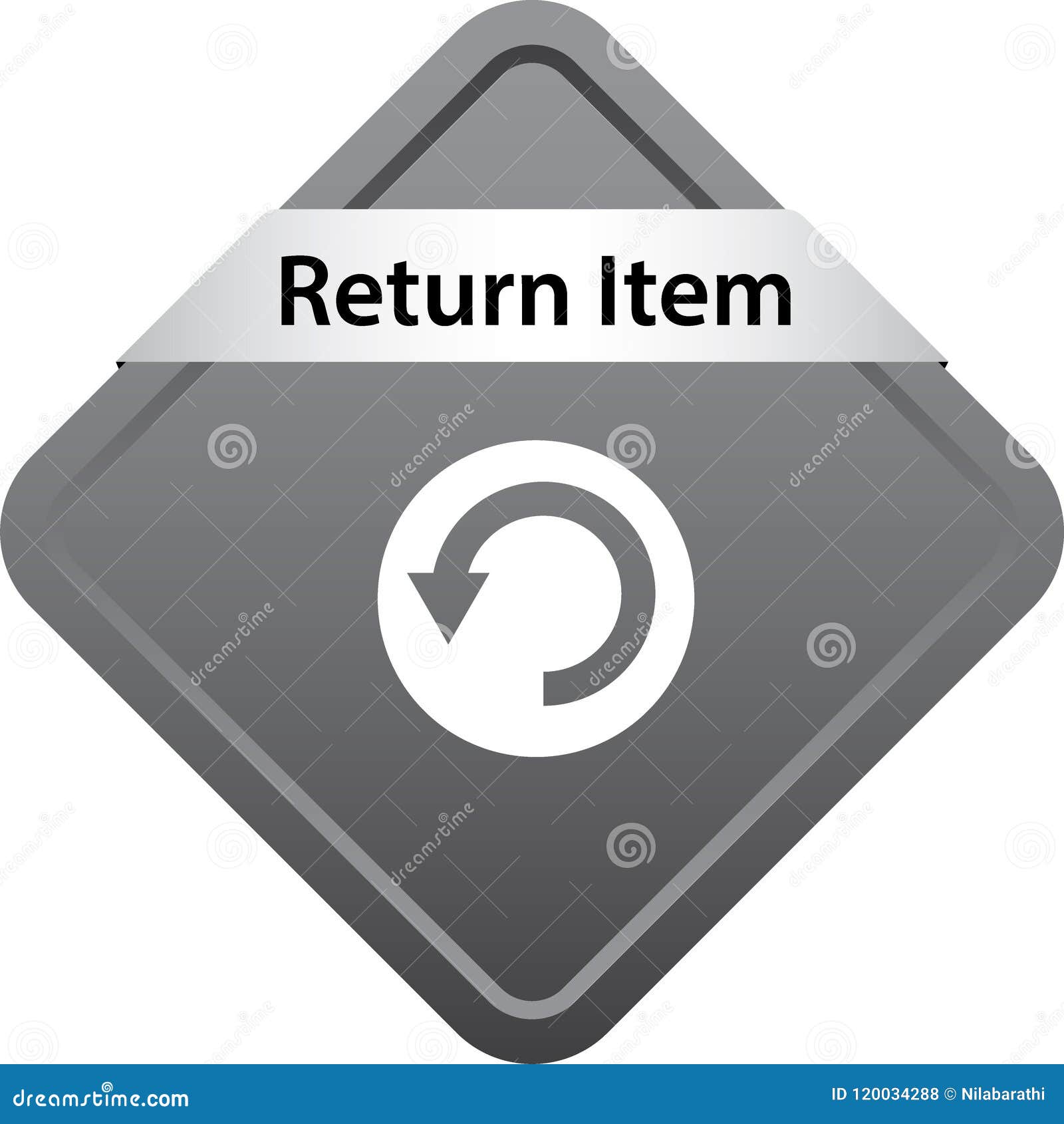 Return item icon button stock illustration. Illustration of element ...