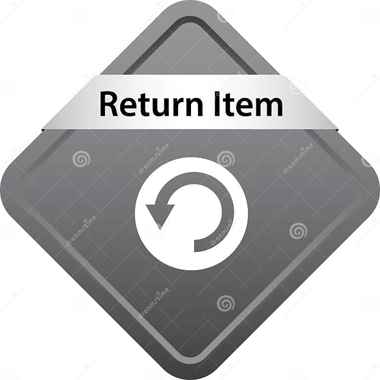 Return item icon button stock illustration. Illustration of element ...
