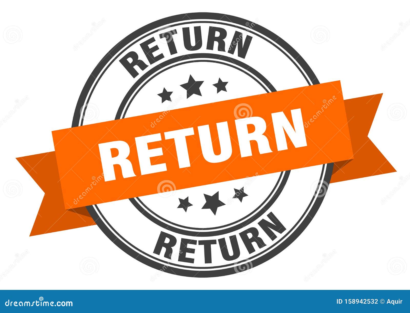 Return label stock vector. Illustration of sticker, vignette - 158942532