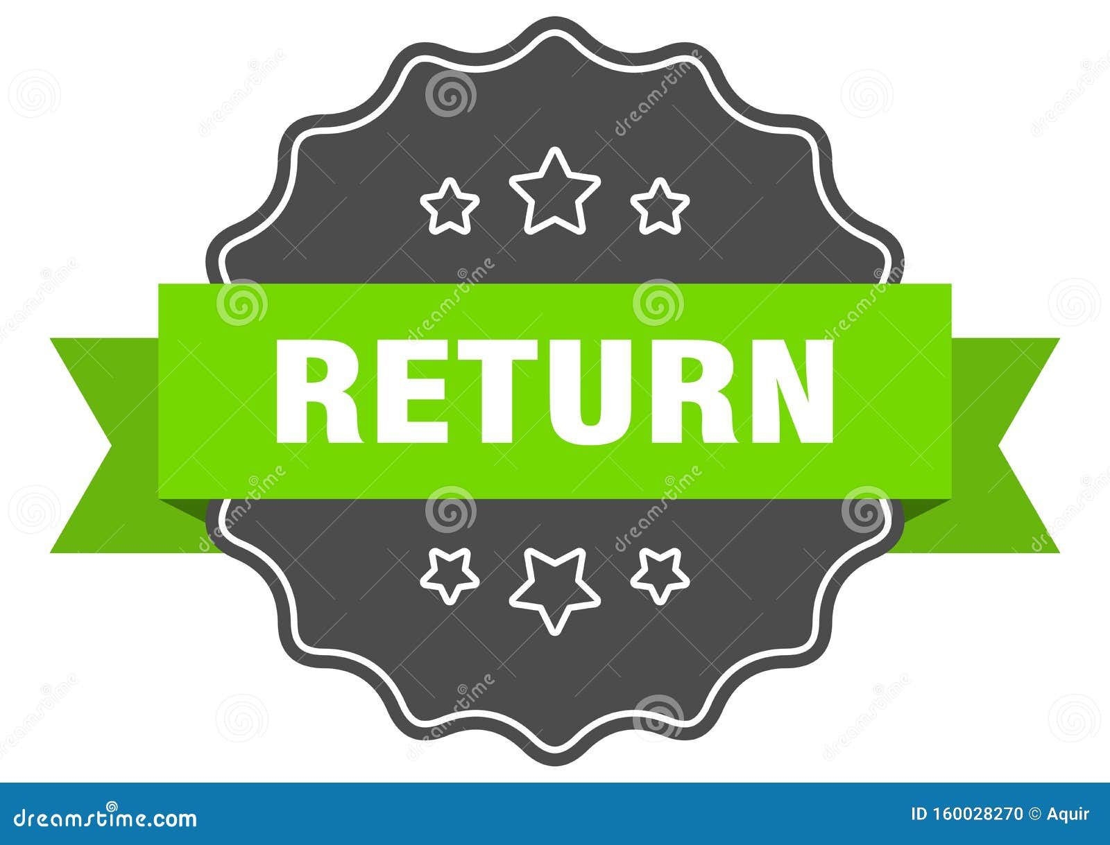 Return label stock vector. Illustration of medallion - 160028270