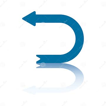 Return Left Arrow stock vector. Illustration of arrowhead - 6164266