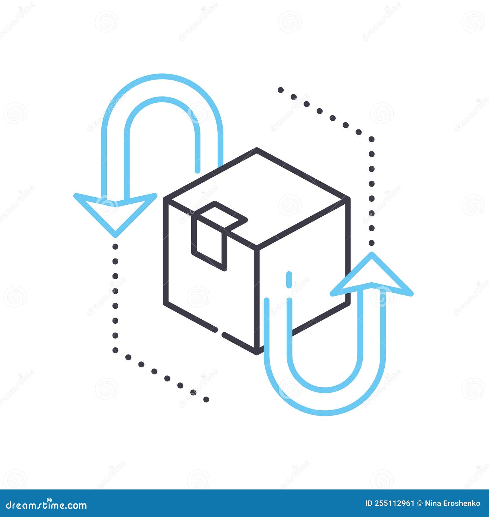 Return Line Icon, Outline Symbol, Vector Illustration, Concept Sign ...