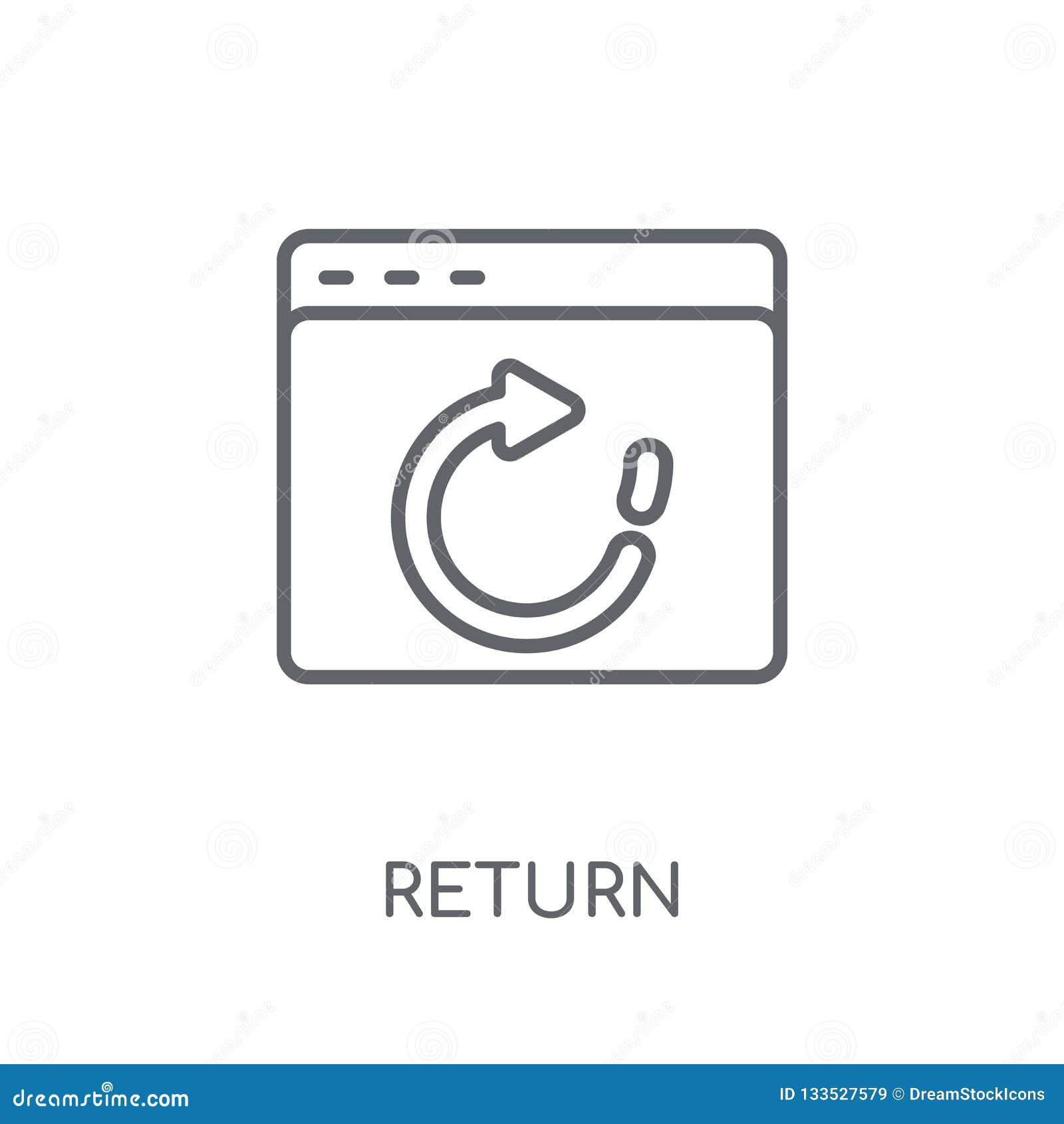 Return Linear Icon. Modern Outline Return Logo Concept on White Stock ...