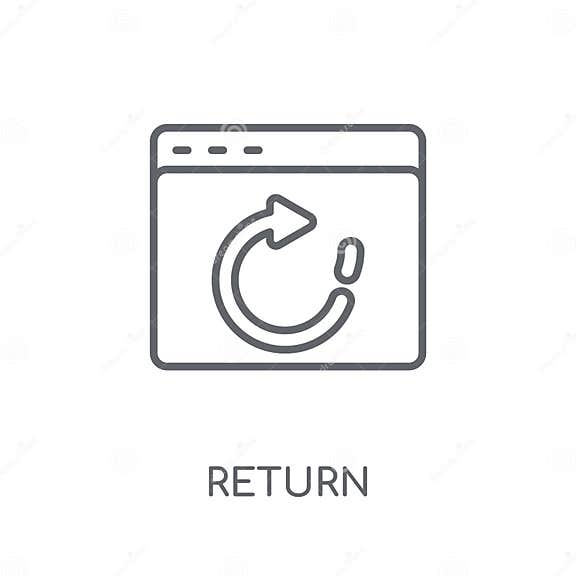 Return Linear Icon. Modern Outline Return Logo Concept on White Stock ...